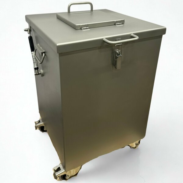 Mobile Shielded Waste Bin Heavy Duty - Nuclear Shields