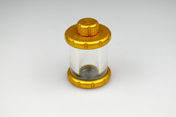 Lead Glass Vial Shield Yellow Gold - Nuclear Shields