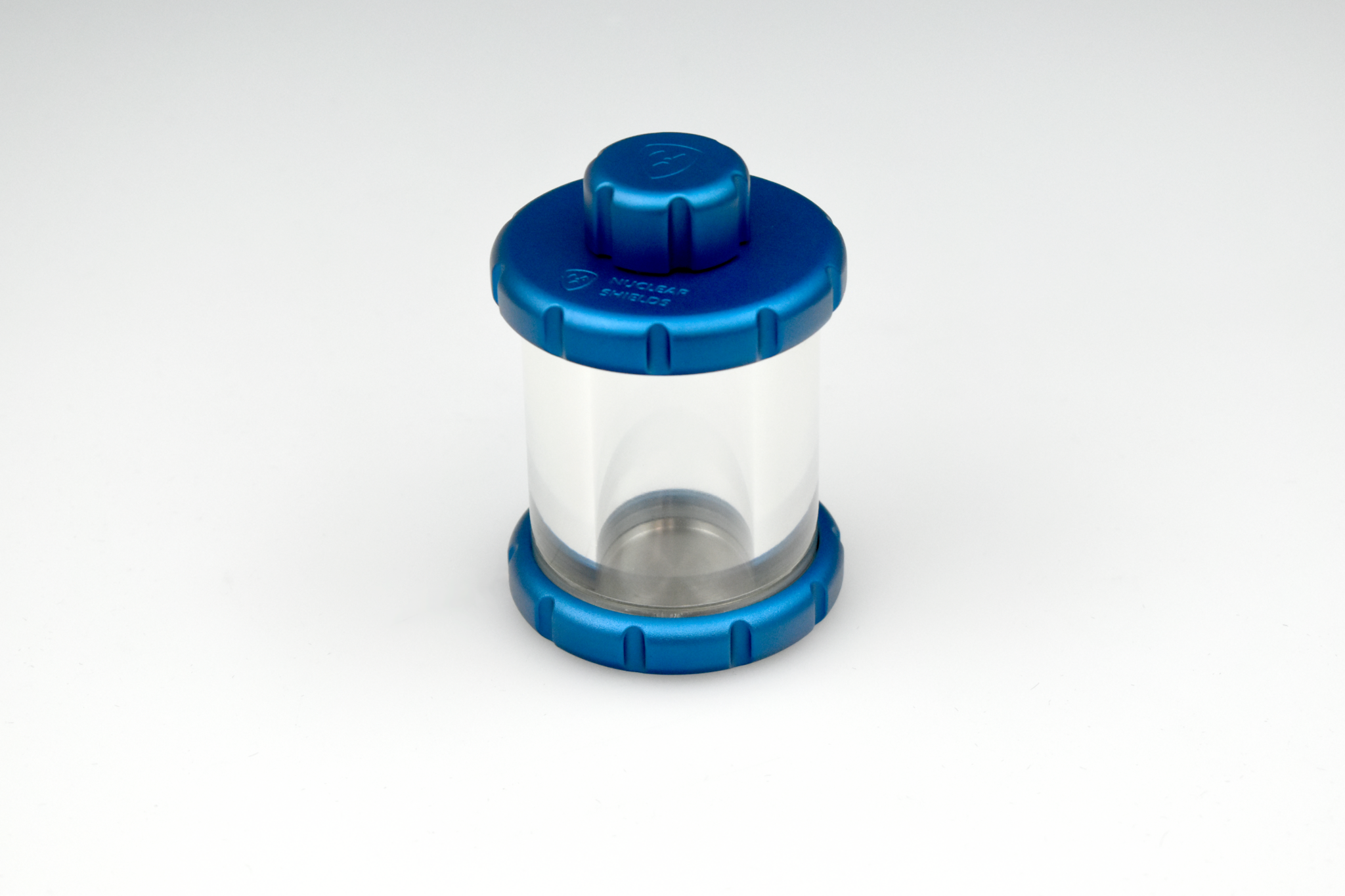Lead Glass Vial Shield Blue - Nuclear Shields