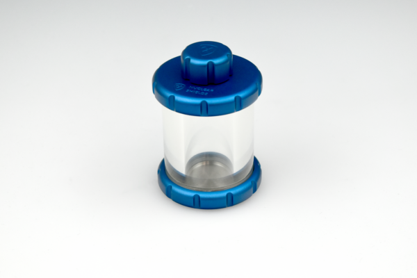 Lead Glass Vial Shield Blue - Nuclear Shields