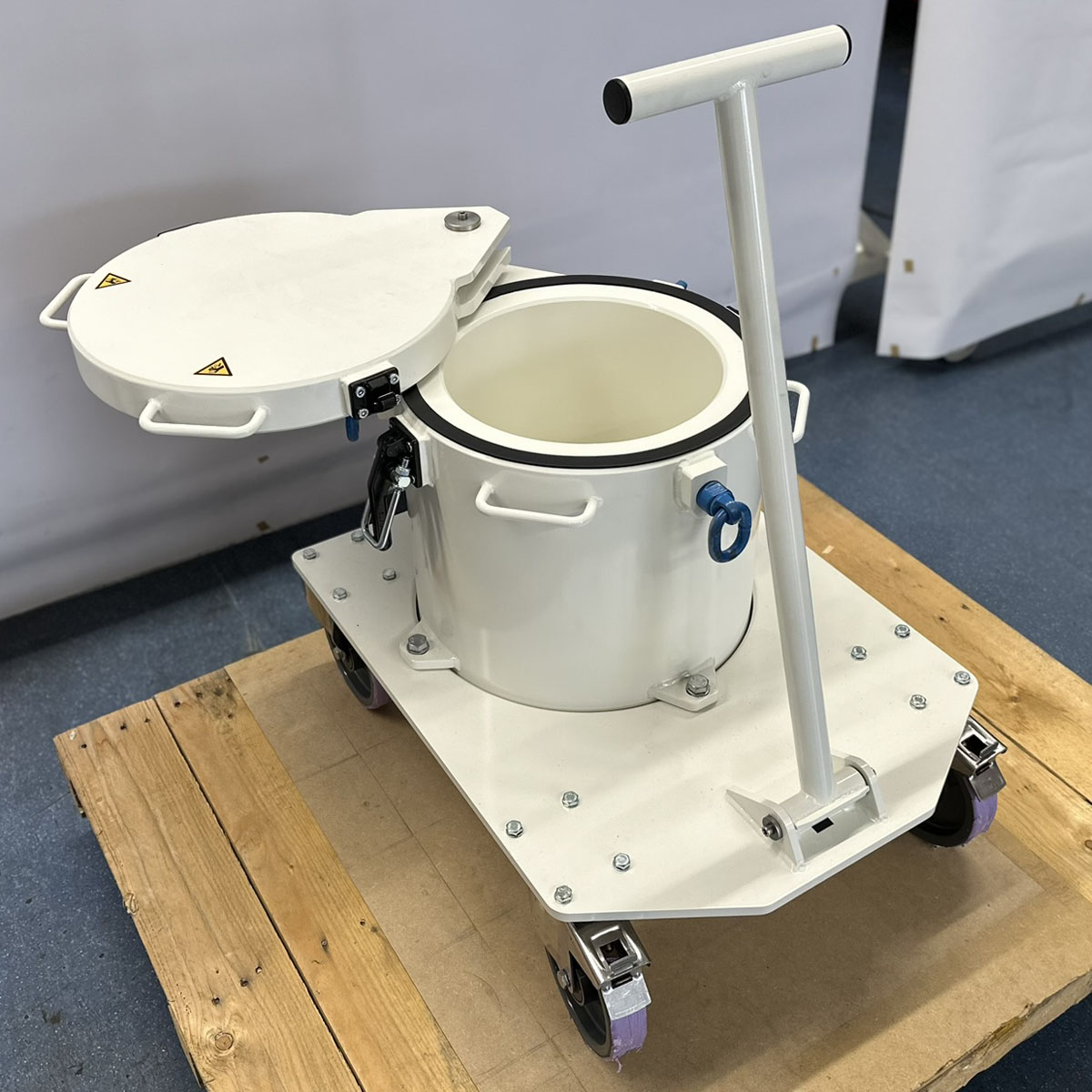 Lead Shielded Transport Container with Wheels - Nuclear Shields